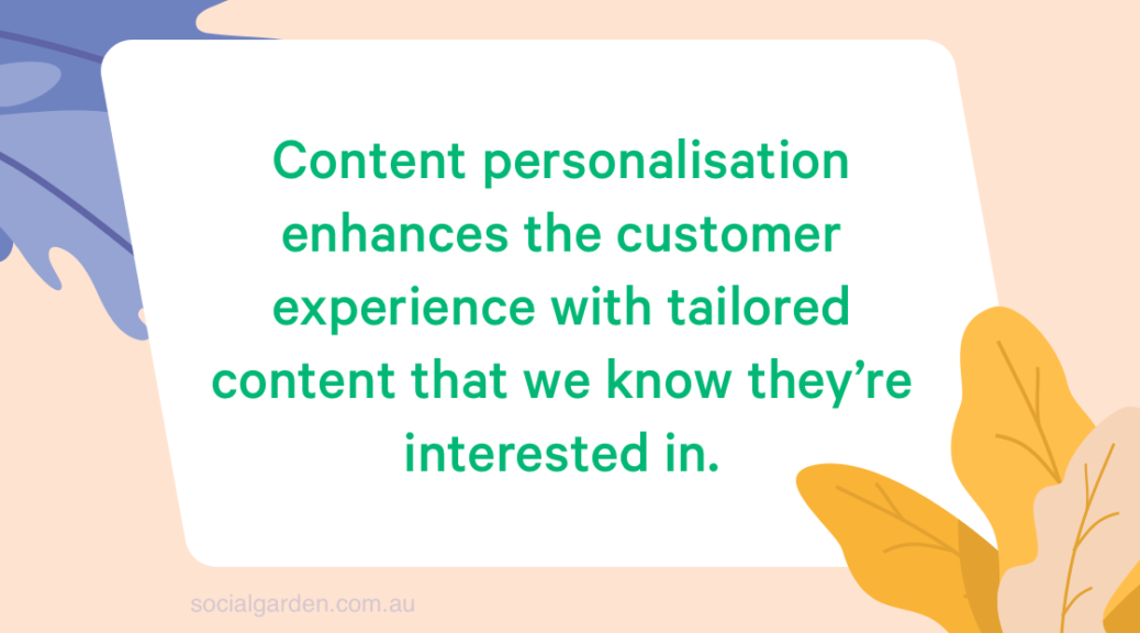 Content Personalisation 101 | Social Garden